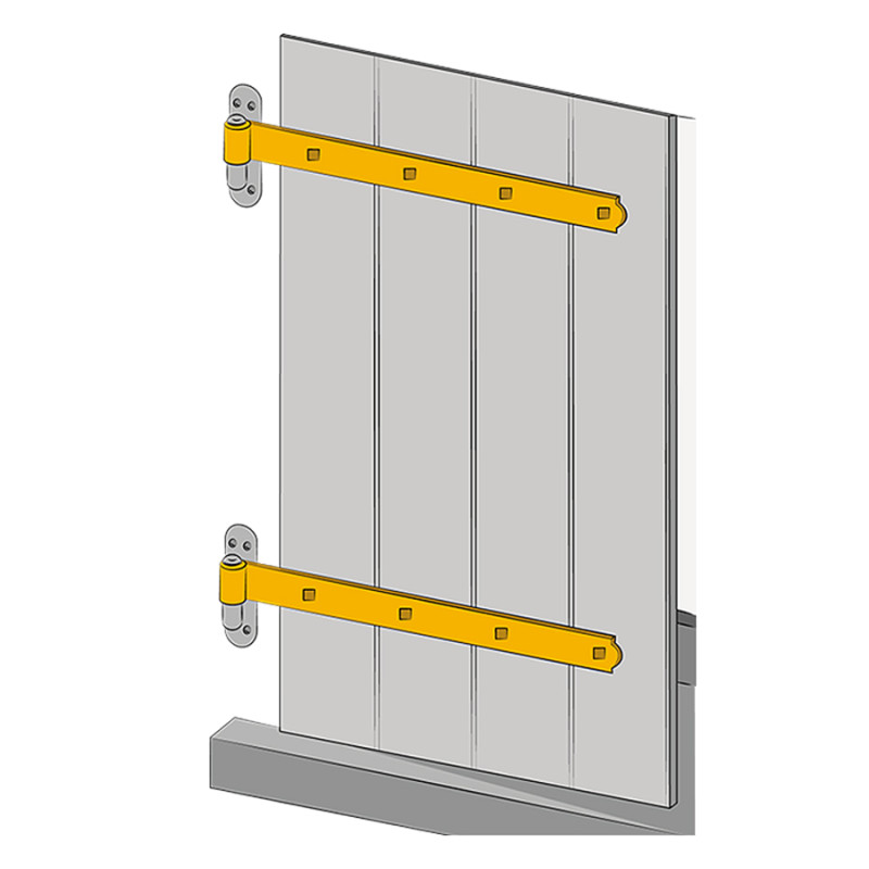 2 Penture droite, Acier, L.450, D.14, pour Volet Battant