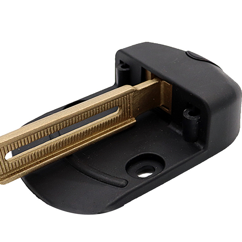 Sabot de Portail Polyamide Noir avec Basculeur épaisseur 30 à 85 mm