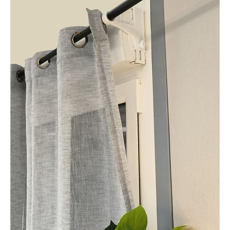 2 Supports Sans Perçage Blanc pour Tringle Rideau sans Percer Reconditionné